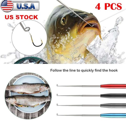4PCS Fish Hook Quick Release Device Safety Extractor Fishhook Detacher ...