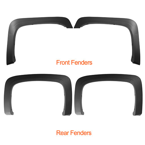 4x PP Fender Flares Wheel Cover Fit For 07-13 Chevy Silverado 1500 ...