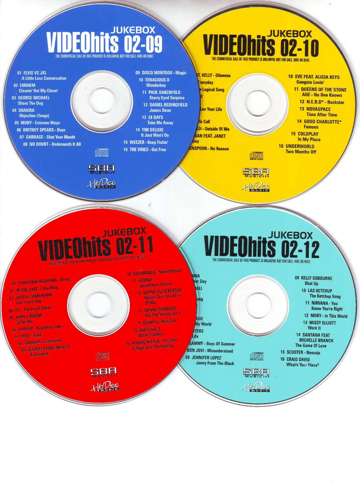 4 VCD'S U2 PEARL JAM AVRIL LAVIGNE MADONNA FOO FIGHTERS BON JOVI GOOD ...