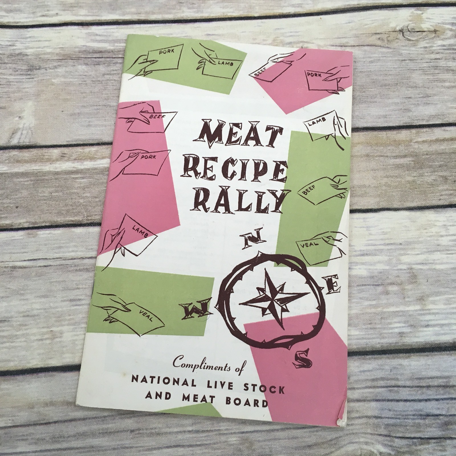 Vintage 1959 Meat Recipe Rally Cookbook Booklet National Livestock Meat ...