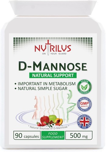 D Mannose Cranberry Powder Capsules High Strength UTI Bladder water ...