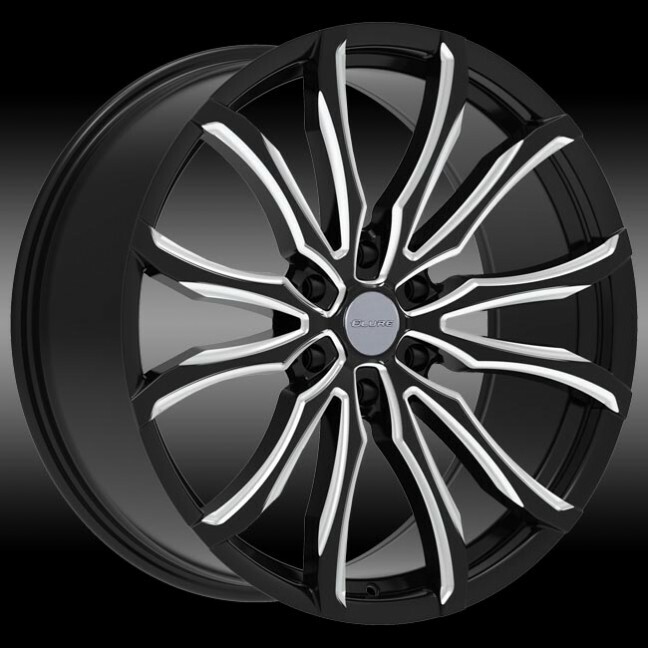 22" Inch Black & Milled Elure 051 Wheels Rims 5x120 +38 20 24 Borghini B32 | eBay