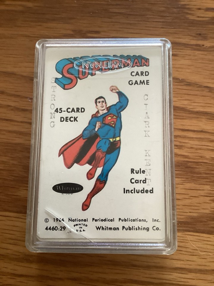 Vintage 1966 Superman Card Game & Cracked Case Whitman 100% Complete ...