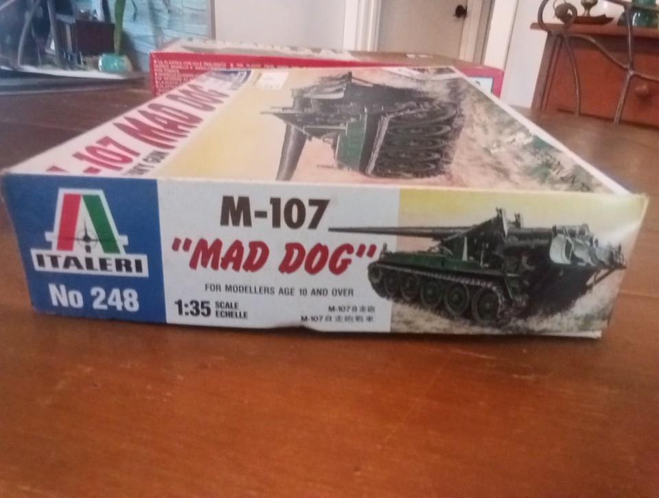 Italeri 1/35 Scale M-107 U.S. Heavy Gun Mad Dog Kit 248 1:35 Model OPEN ...