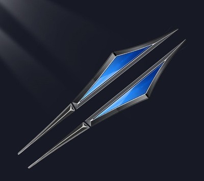 2pcs Blue Car Wing Badge Fender Side Metal Sticker 3D Logo Decal Emblem ...
