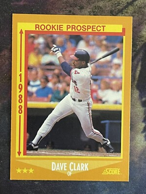SCORE 1998 MLB DAVE CLARK #633 OUTFIELD CLEVELAND ROOKIE PROSPECT ...