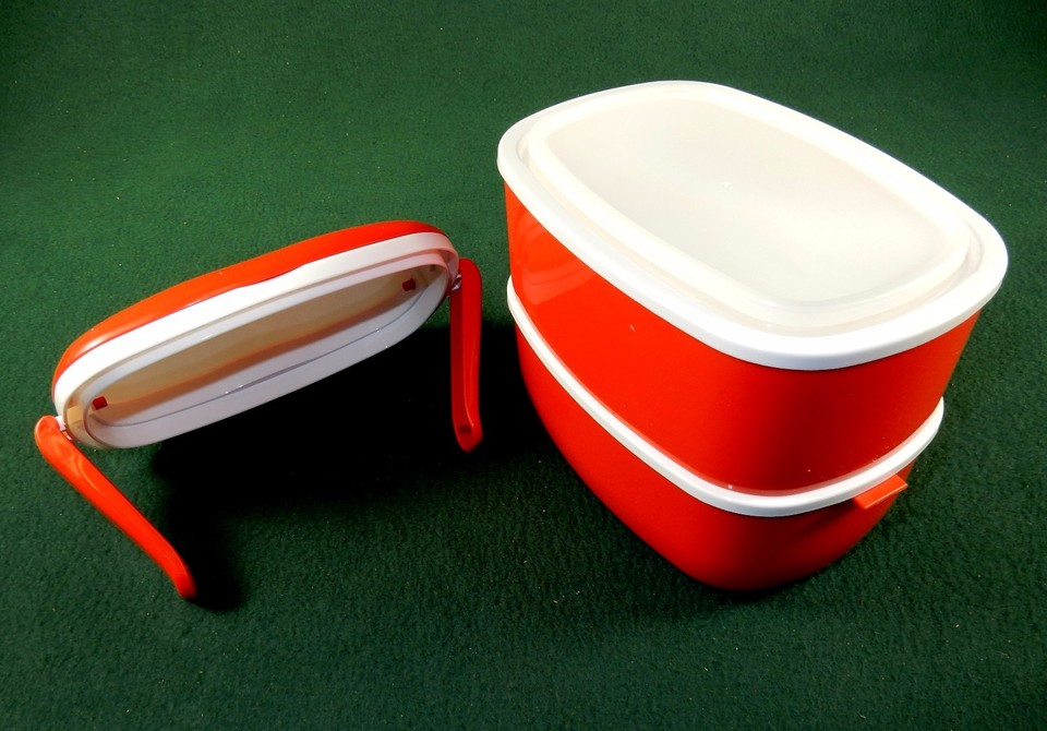 3 Piece Lunch Box Kit ~ Nesting Food Pods, Reusable Utensils, Color ...