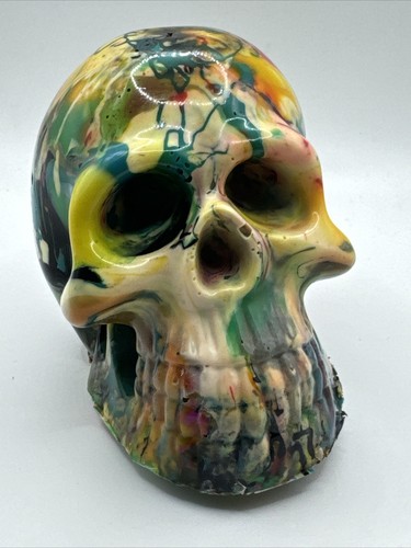 Halloween Skull Made From Melted 3d Filament Trippy Hippy Recycle Bones ...