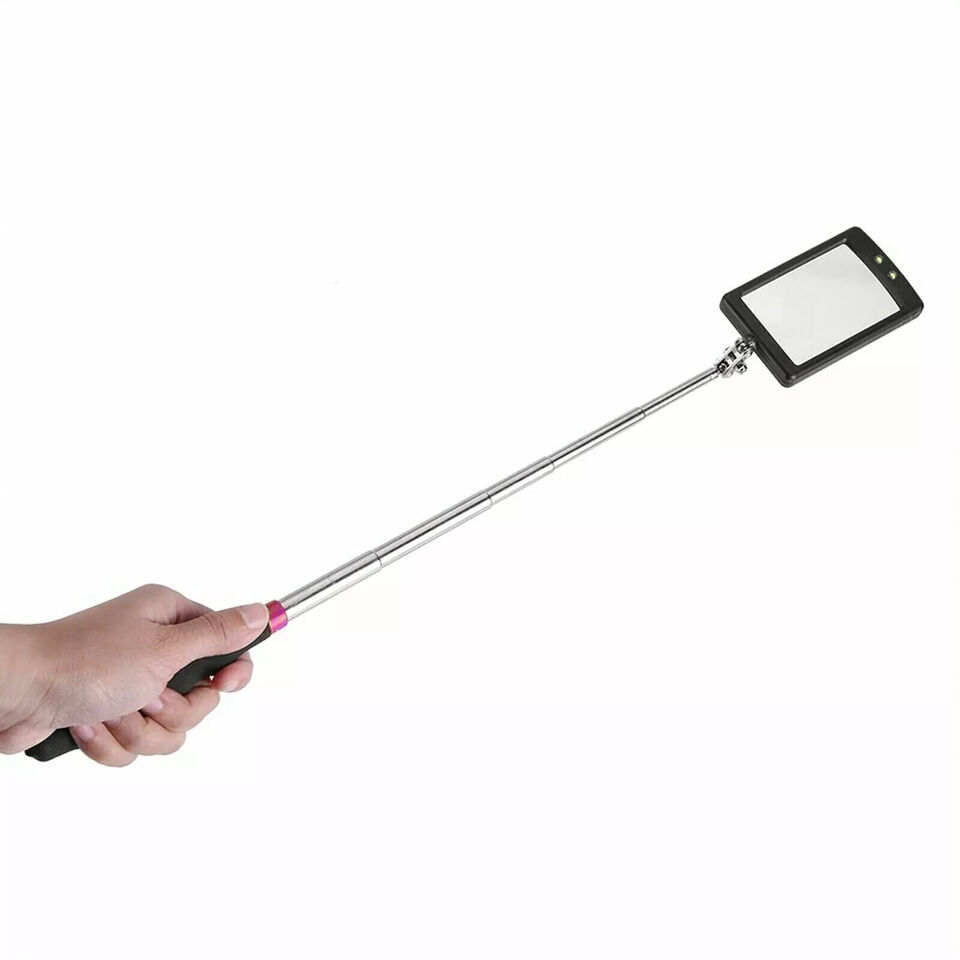 Lighted Mechanic Telescoping Inspection Mirror Flexible Retractable LED ...