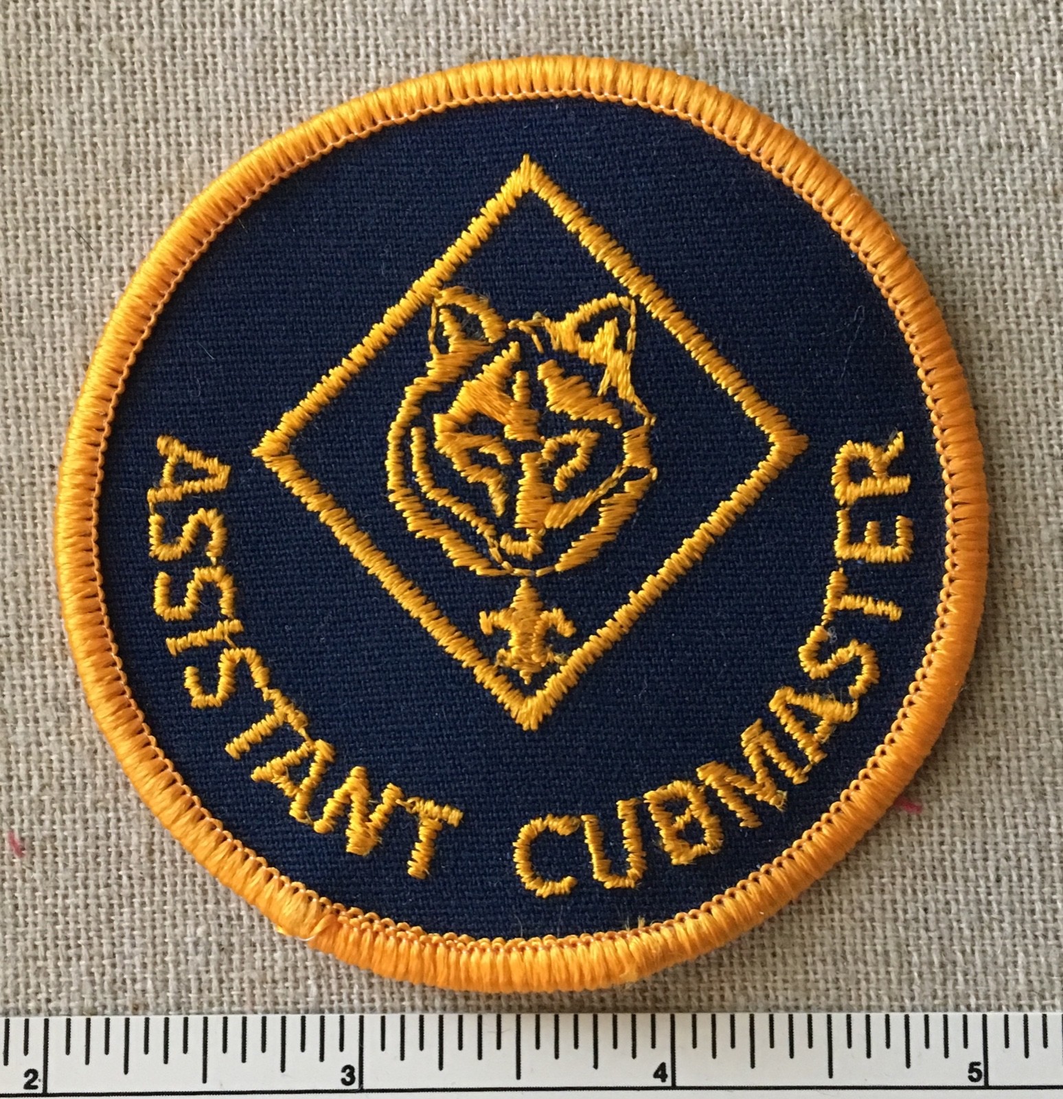 Vintage ASSISTANT CUBMASTER Cub Scout Adult Position Badge PATCH Clear ...