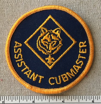 Vintage ASSISTANT CUBMASTER Cub Scout Adult Position Badge PATCH Clear ...