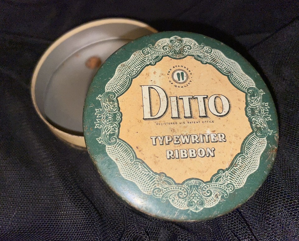 DITTO Typewriter Ribbon Tin new old stock new vintage purple semi l.c ...