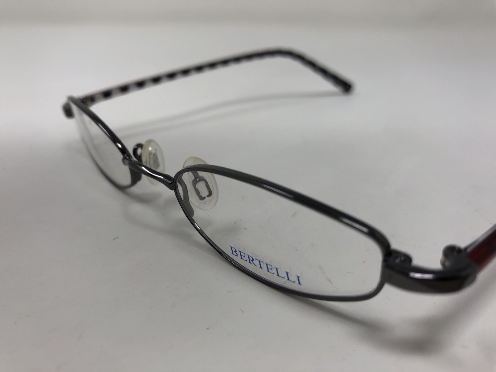 Bertelli Eyeglasses Frame 222 3 46-19-140 Gunmetal/Red Black Full Rim ...