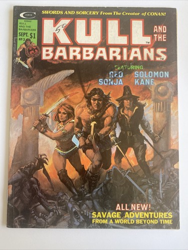 KULL AND THE BARBARIANS #3, RED SONJA (1975) Marvel Comics Magazine | eBay