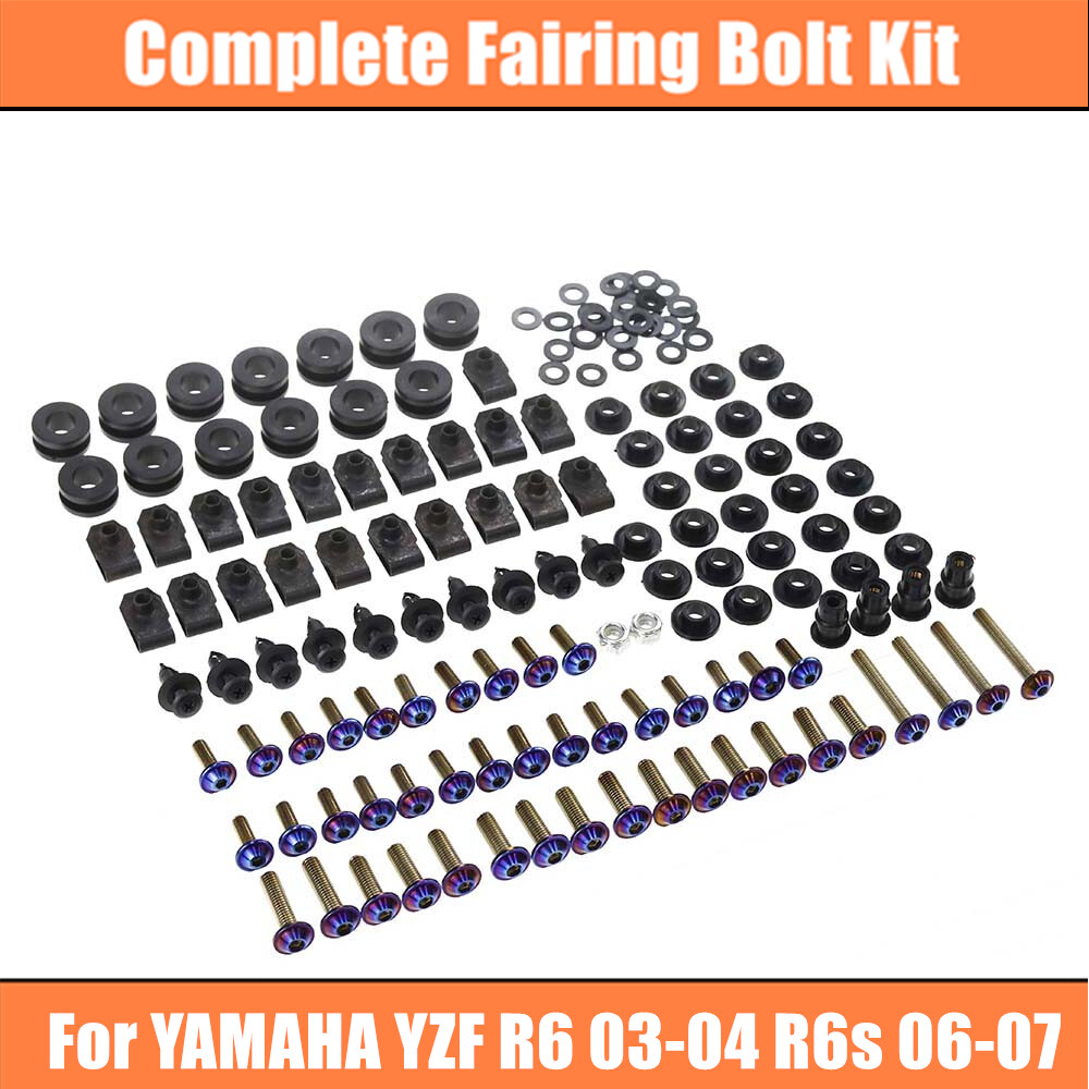 Hot Complete Stainless Fairing Bolt Body Screw For Yamaha YZF R6 03-04 ...