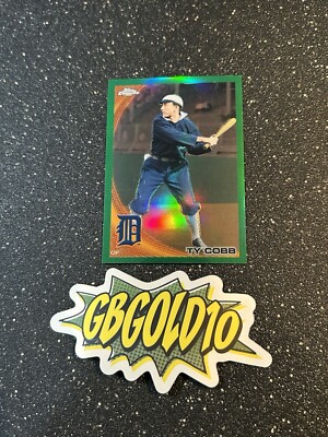2010 Topps Chrome Wrapper Redemption Green Refractor /599 Ty Cobb #225 ...