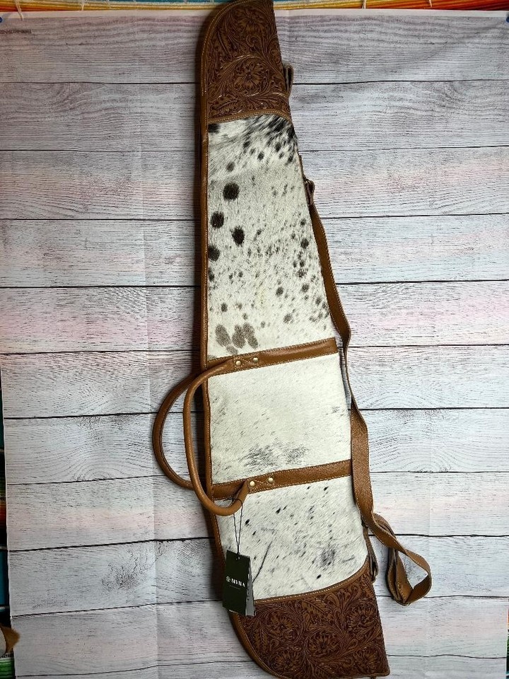 MYRA ~ TOOLED ~ LEATHER ~ COWHIDE ~ SOFT ~ RIFLE ~ STORAGE ~ CASE | eBay