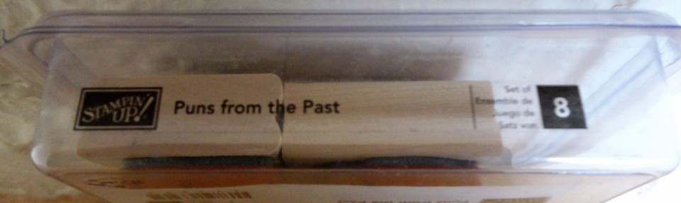 2008 Stampin Up PUNS FROM THE PAST 8pc RUBBER INK STAMP SET Vintage ...