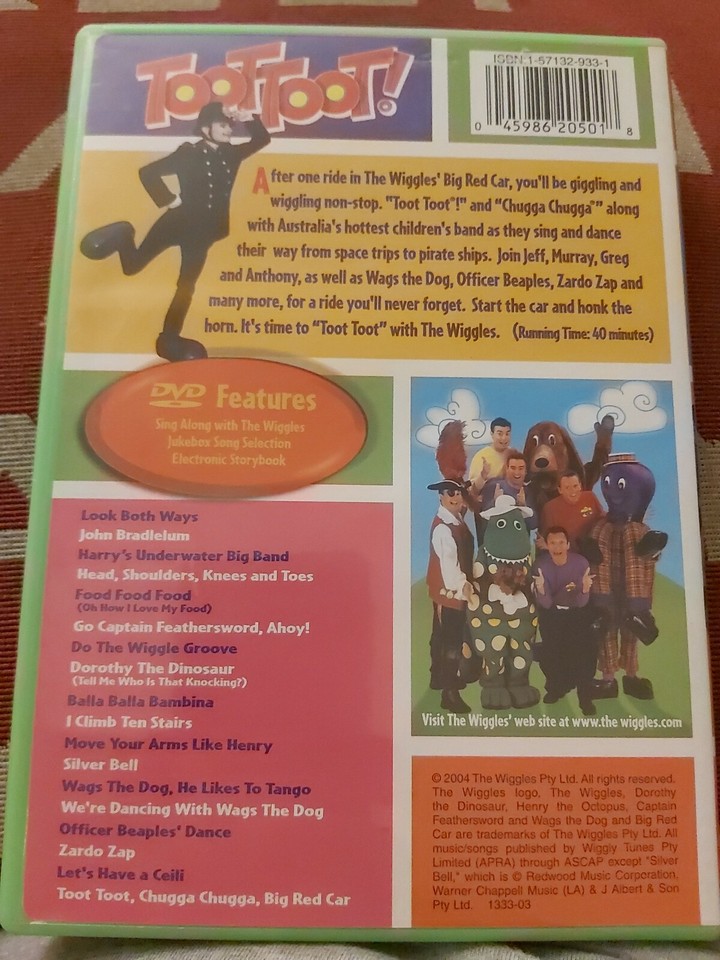 The Wiggles TOOT TOOT DVD - 18 Songs - In Original Case - 2004 | eBay