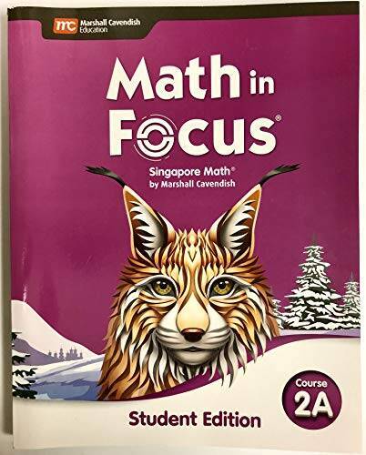 Math in Focus, Singapore Math Course 2A, 2020 Student Edition ISBN ...