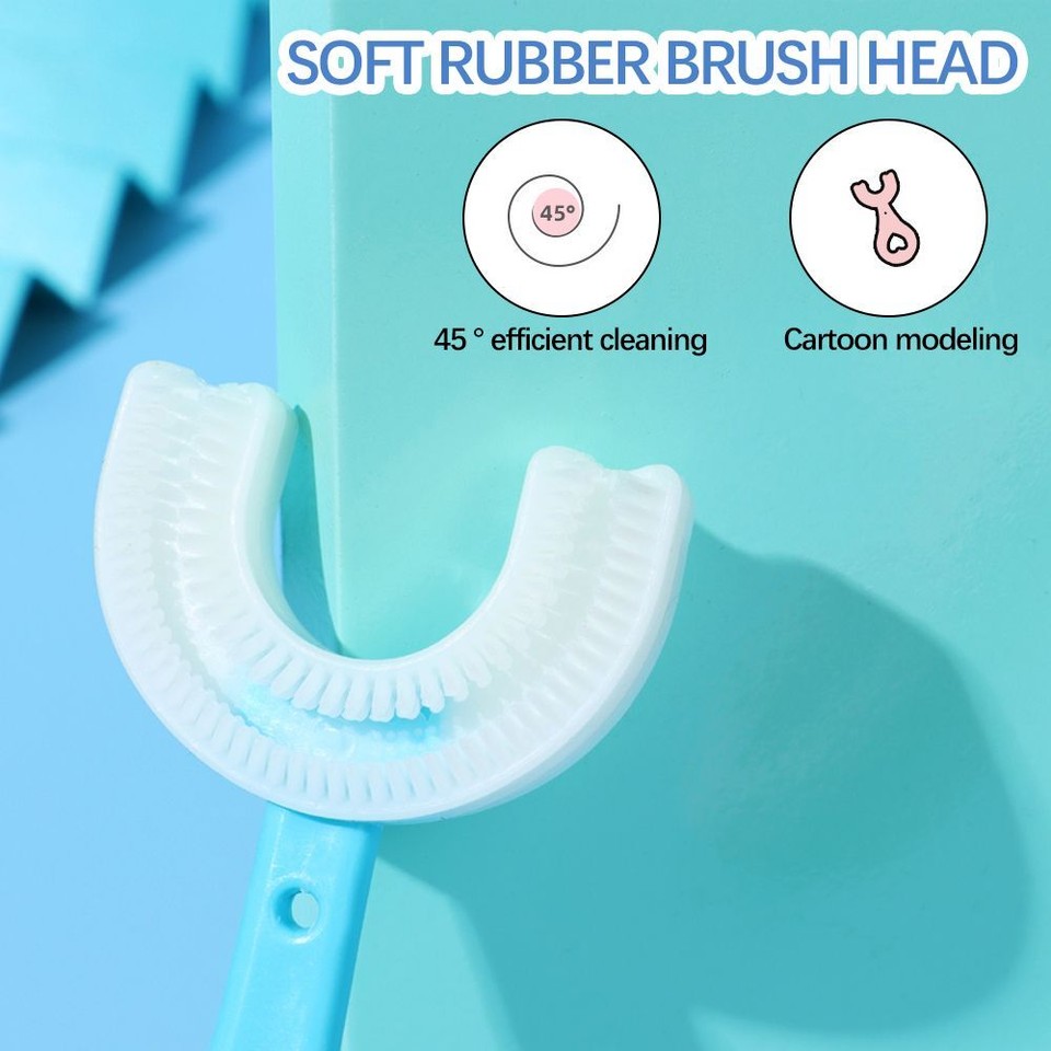 Children's Teeth U-Shaped Cleaning Brush Oral Care Kids Toothbrush ...