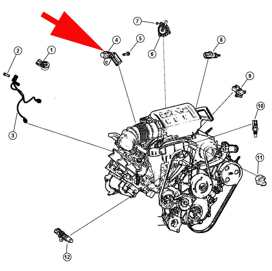 OEM Engine Crankshaft Position Sensor V6 3.6L 2011-2021 Chrysler Dodge ...