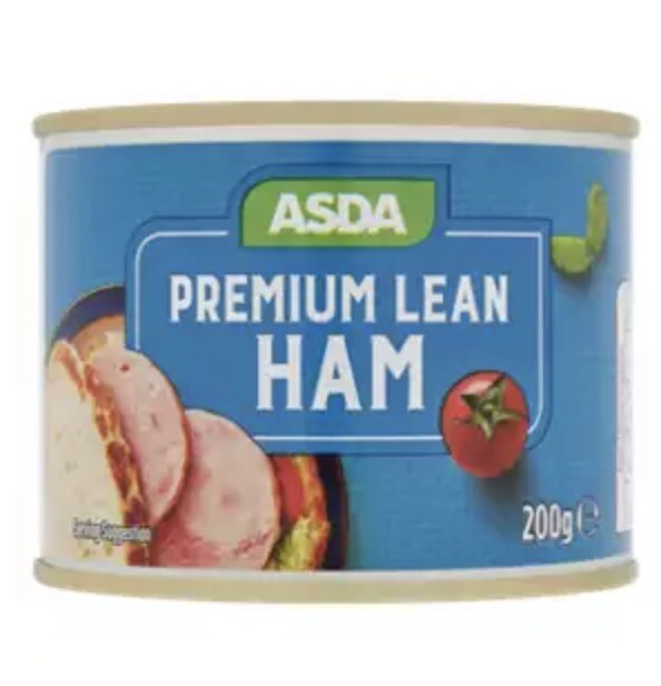 ASDA PREMIUM LEAN HAM 200g TIN PACKED IN DENMARK VARIOUS QUANTITIES ...
