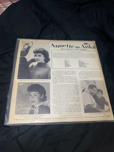 Annette Sings Anka 1960 Buena Vista Vinyl LP / Ultrasonic Cleaned / EX ...
