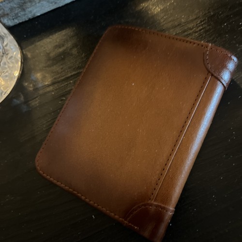 BanYaNu RFID Leather BIFOLD Wallet Brown With SD Memory Card Holder ...