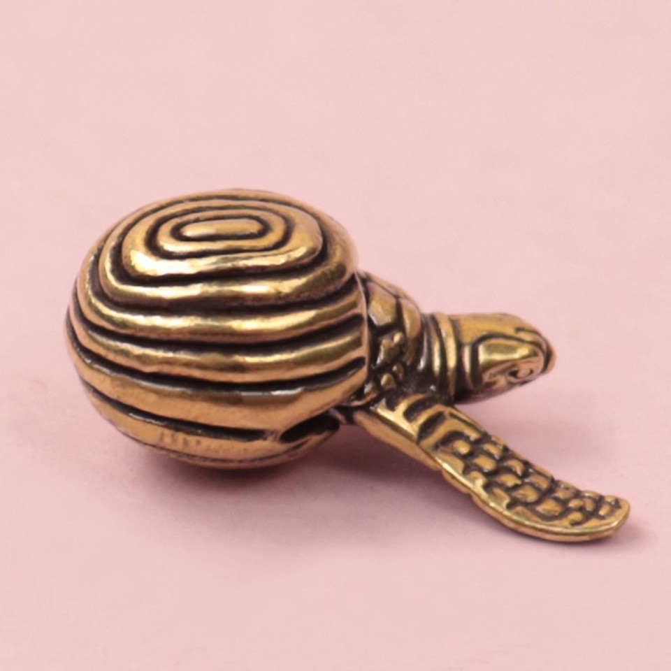 Turtle Statue Brass Ornament Tea Trays Accessories Craft Tortoise ...