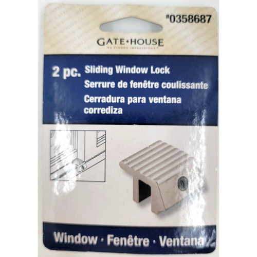 Gatehouse Tamper Resistant Aluminum Sliding Window Locks 0358687 2 Pk ...