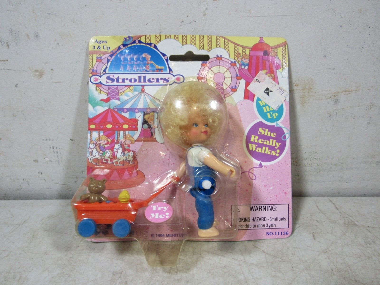 Vintage 1996 Meritus Strollers Wind Up Walking Doll Toy NOS | eBay