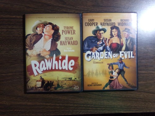 RAWHIDE- 1951- TYRONE POWER/ GARDEN OF EVIL- 1954- GARY COOPER DVD LOT ...