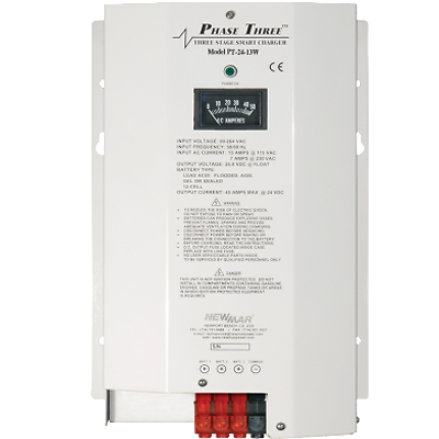 NewMar NMR-PT-14W Phase Three 14a, 12v Battery Charger, Mfg# w, 14 Amp ...