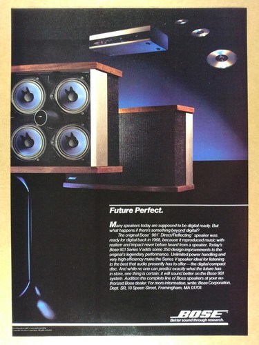 1984 Bose 901 Series V Speakers vintage print Ad | eBay