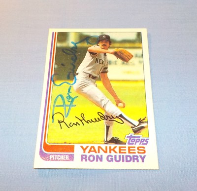 Ron Guidry Signed Autographed 1982 Topps Card NY Yankees | eBay