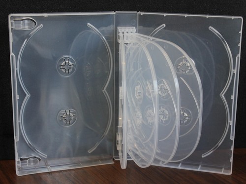 New 4 Pk Super Clear Multi DVD Case Box 33 mm 12 Discs Holder W Flap ...