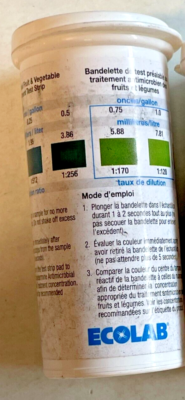 Ecolab Test Strips DeVere Test Papers DeVere