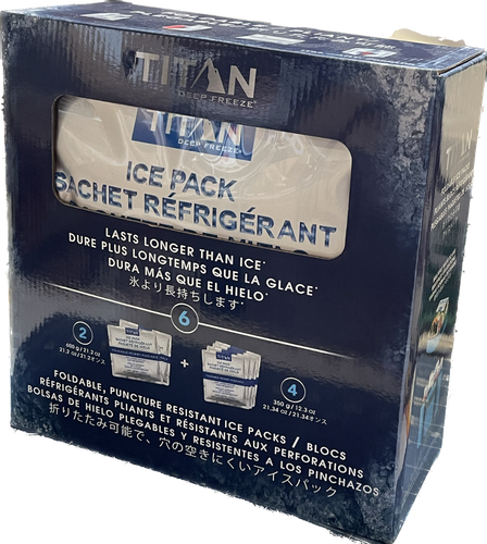 Titan Deep Freeze High Performance Ice Bags PK for Cooler Bag/Lunch Box ...