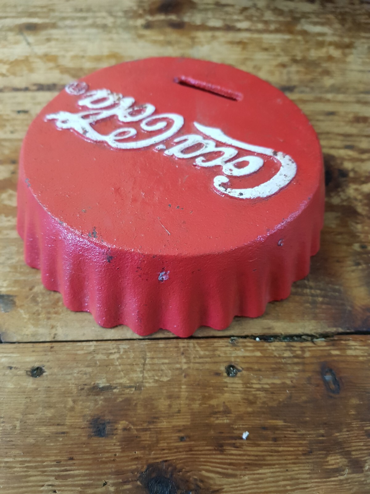 Coca Cola Bottle Cap Coin Bank Red Collectable Made From Cast Iron ...