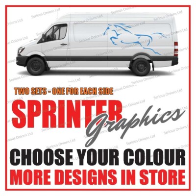 Mercedes Sprinter graphics sticker horse Camper Van SWB LWB Decals ...