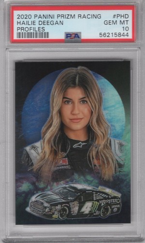 HAILIE DEEGAN 2020 PANINI PRIZM PROFILES NASCAR RACING ROOKIE RC PSA 10 ...