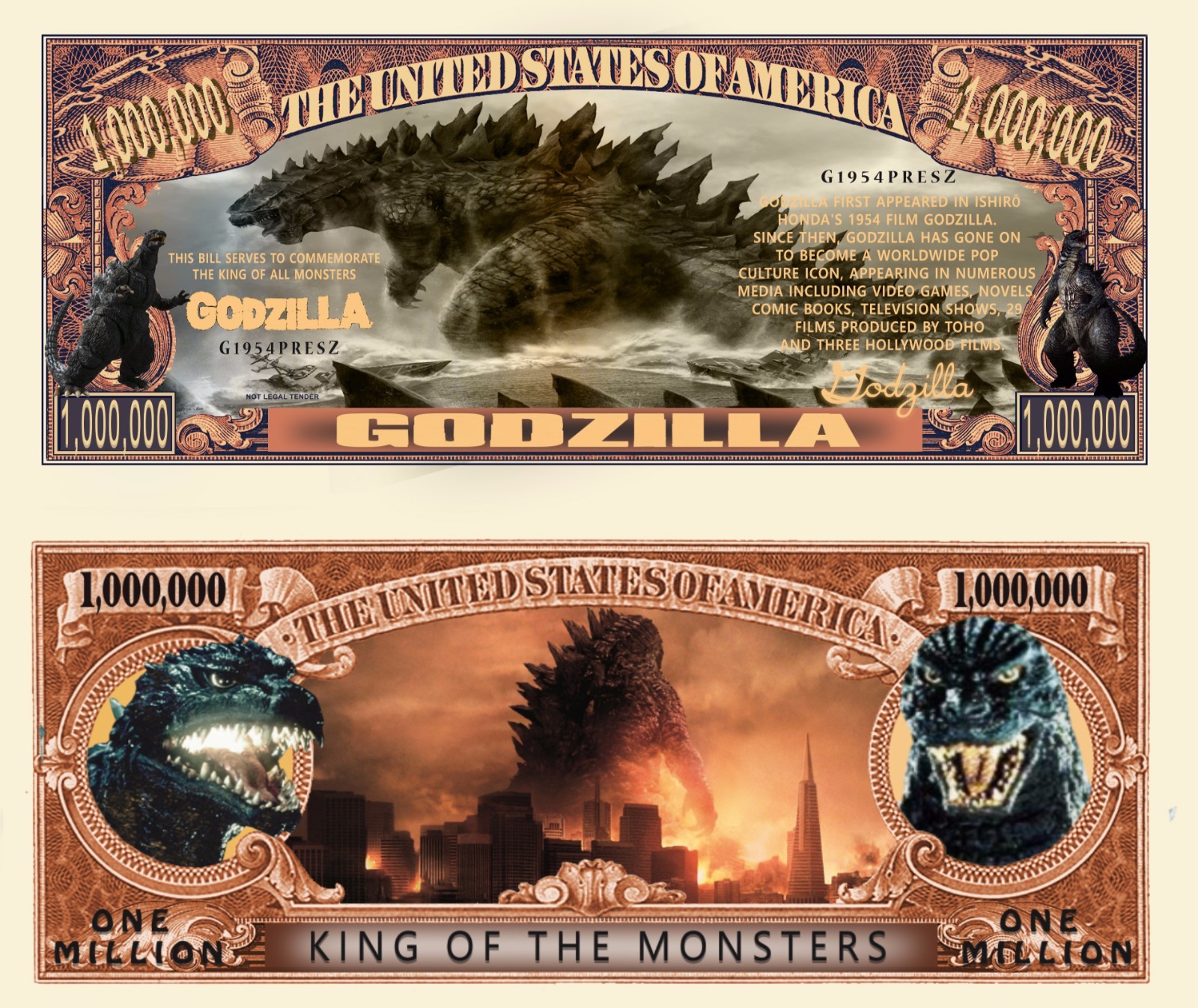 OUR GODZILLA DOLLAR BILL (25 Bills) | eBay
