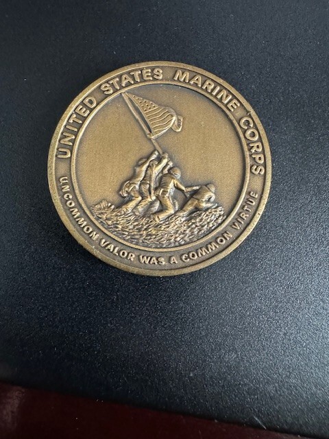 USMC SEMPER FIDELIS UNCOMMON VALOR WAS A COMMON VIRTUE Coin 1.5" DIA C ...