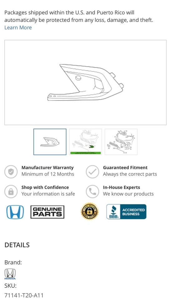 Genuine Filler Cover 71141-T20-A11 Honda black | eBay