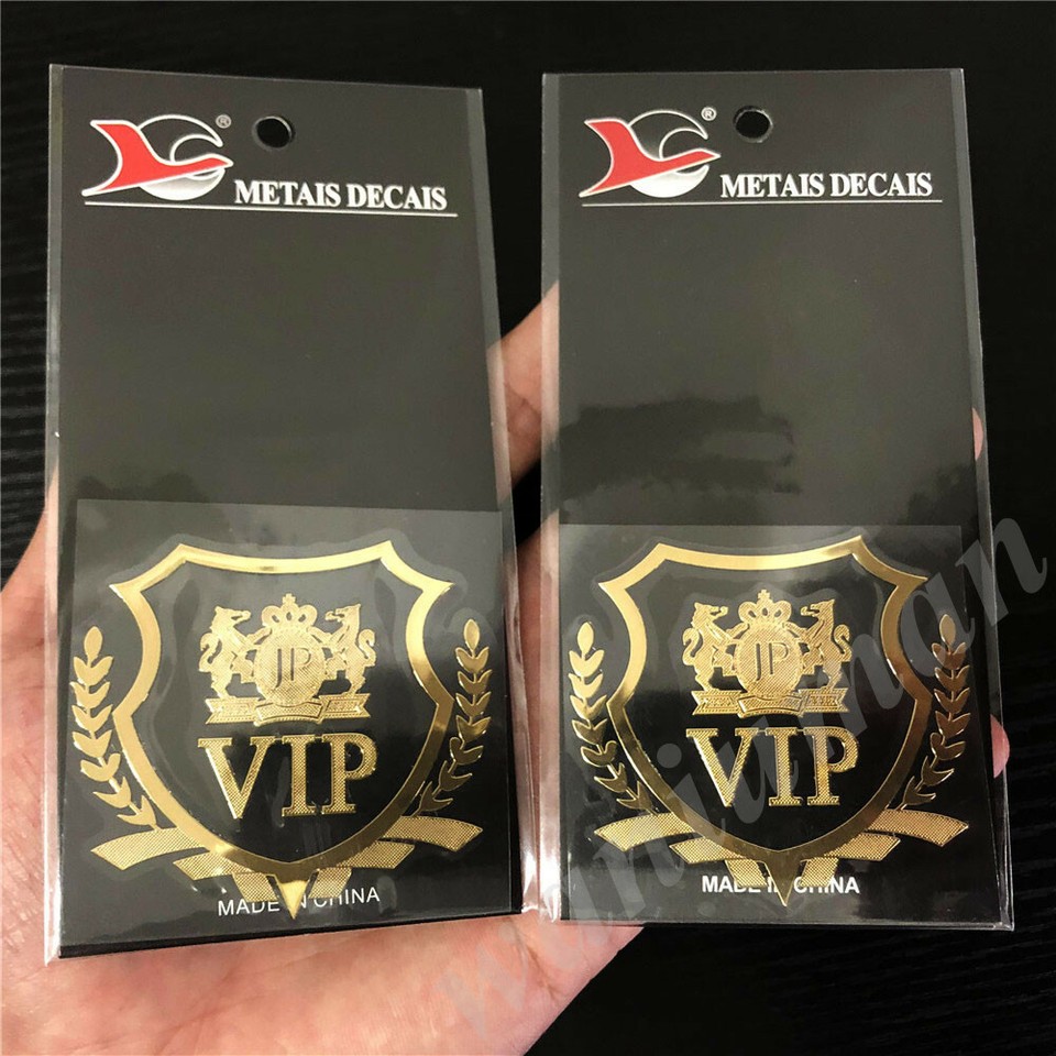 2x Golden JP Junction Produce VIP JDM Car Window Emblem Badges Decals ...
