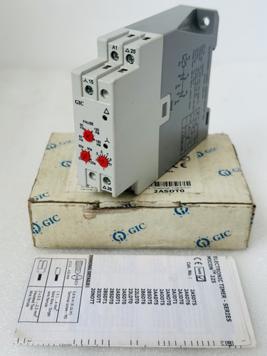 NEW GIC 2ASDT0 Star-Delta Electronic Timer Series Micon 225 0.3s-120s ...