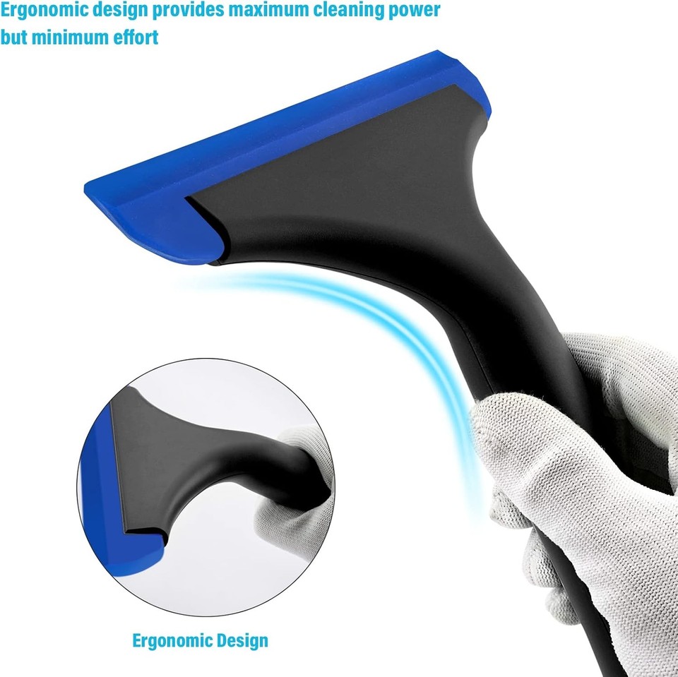 Small Silicone Squeegee Window Shower Squeegee Tool, Black+ Blue 1 | eBay