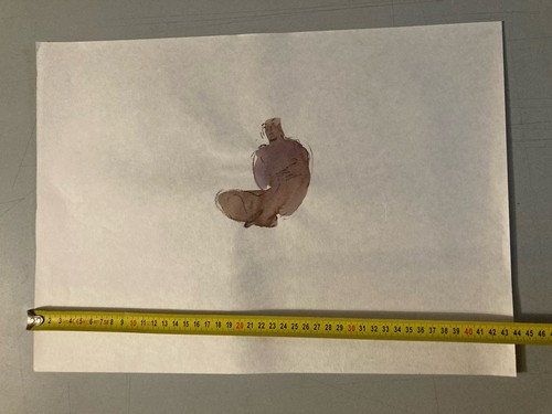 Beautiful Drawing Watercolor Pencil Nude Man Portrait Beach Second Art Half 20th | eBay UK