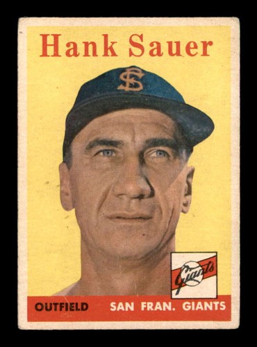 1958 Topps #378 Hank Sauer VG X2982649 | eBay